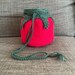 Tomato Fruit Drawstring Bag Crochet Pattern | No-sew Pouch Pattern for ...