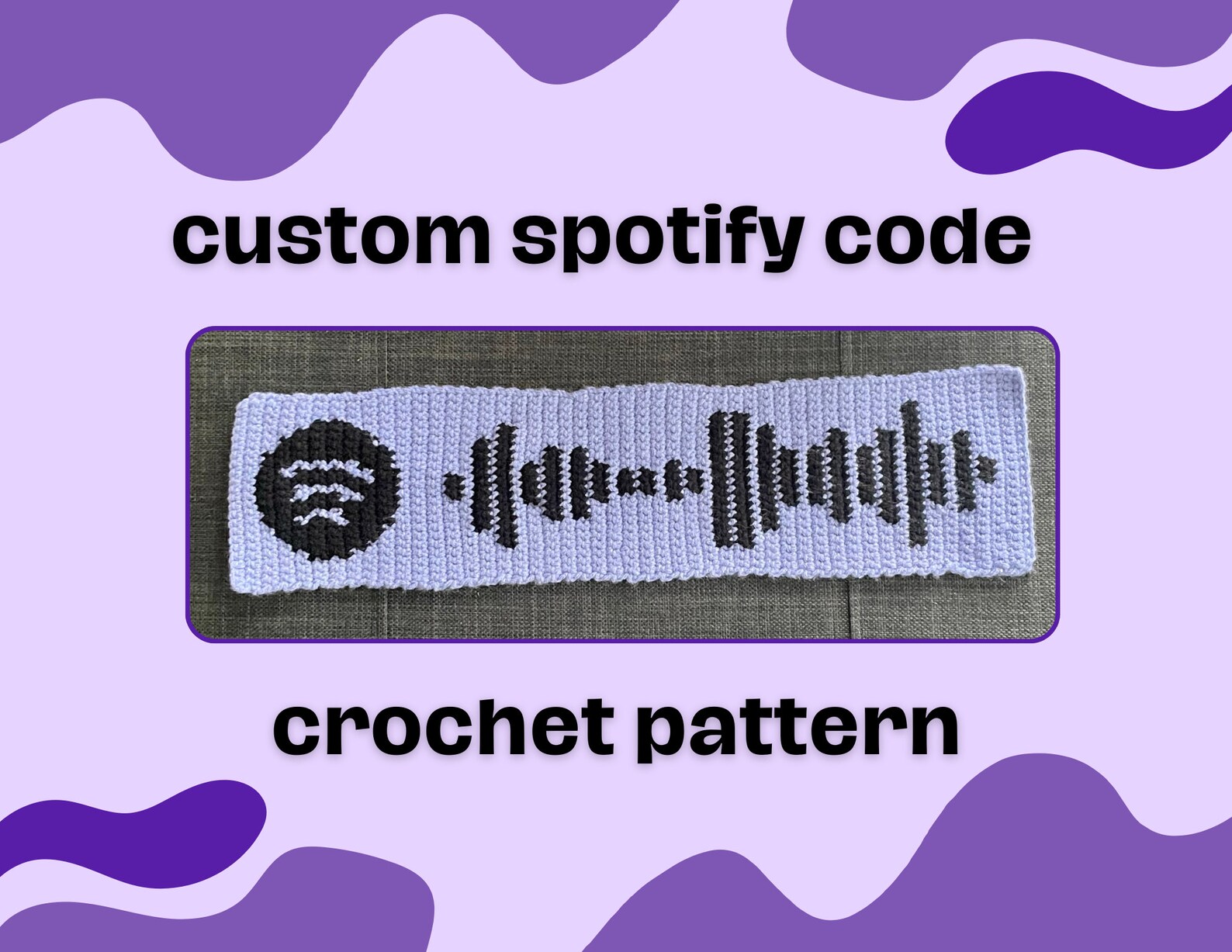 Personalized Scannable Spotify Song Code Crochet Tapestry PATTERN ONLY ...