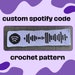 Personalized Scannable Spotify Song Code Crochet Tapestry PATTERN ONLY ...