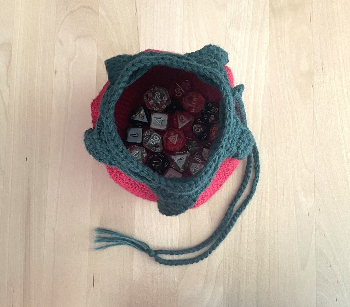 Tomato Fruit Drawstring Bag Crochet Pattern | No-sew Pouch Pattern for ...