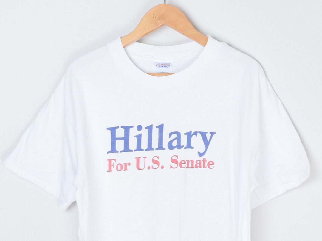 Vintage 2000 Hillary for US Senate T-shirt Politics, Clintons Men's L ...
