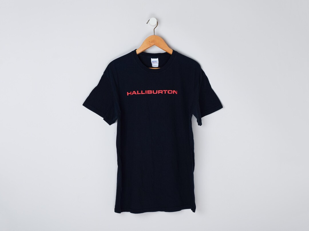 Vintage Y2k Halliburton T-shirt - 2000s Clothing, Black T-shirt, Bush ...