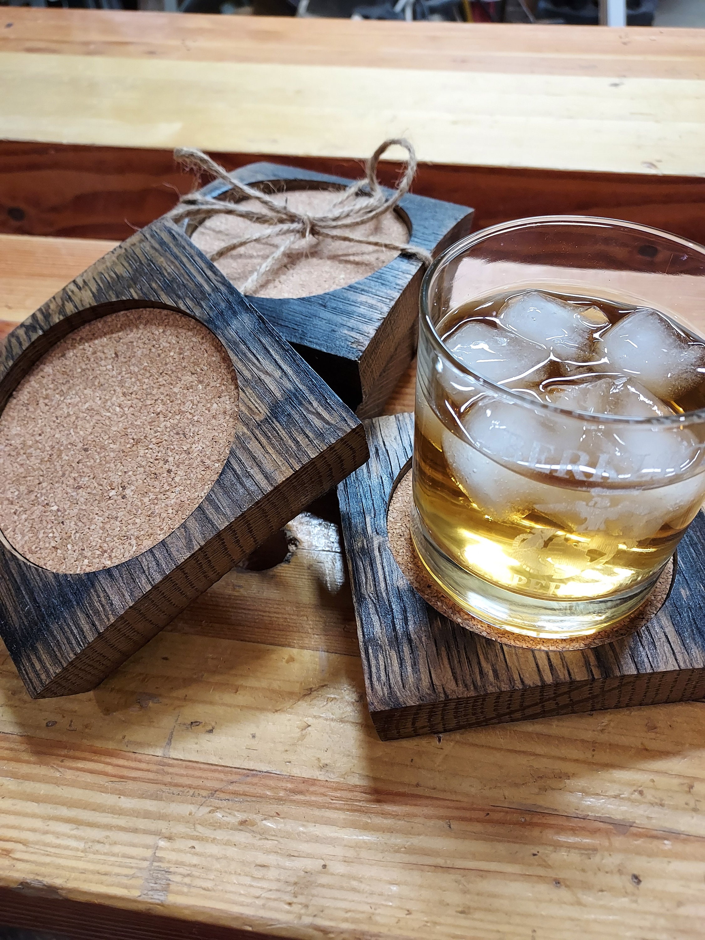 Whiskey Coasters | Bourbon Barrel | Whiskey Barrel Stave Coasters ...