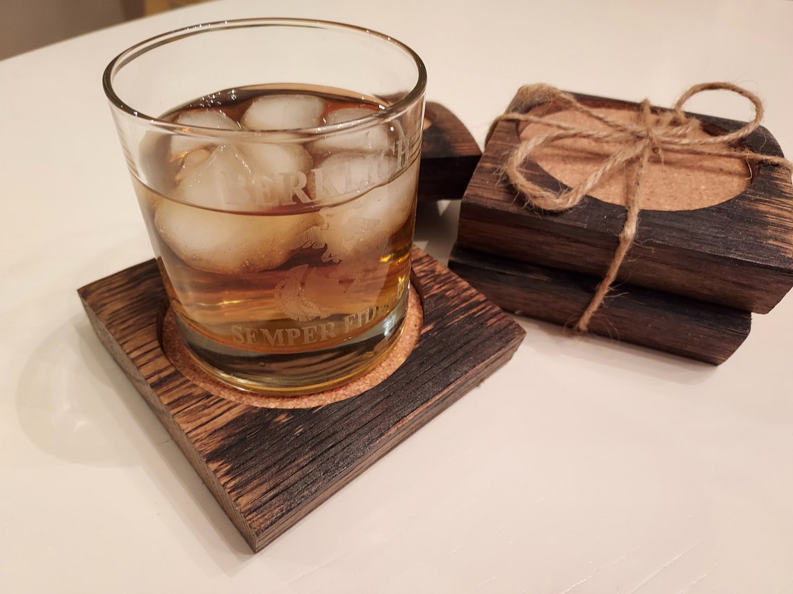 Whiskey Coasters | Bourbon Barrel | Whiskey Barrel Stave Coasters ...