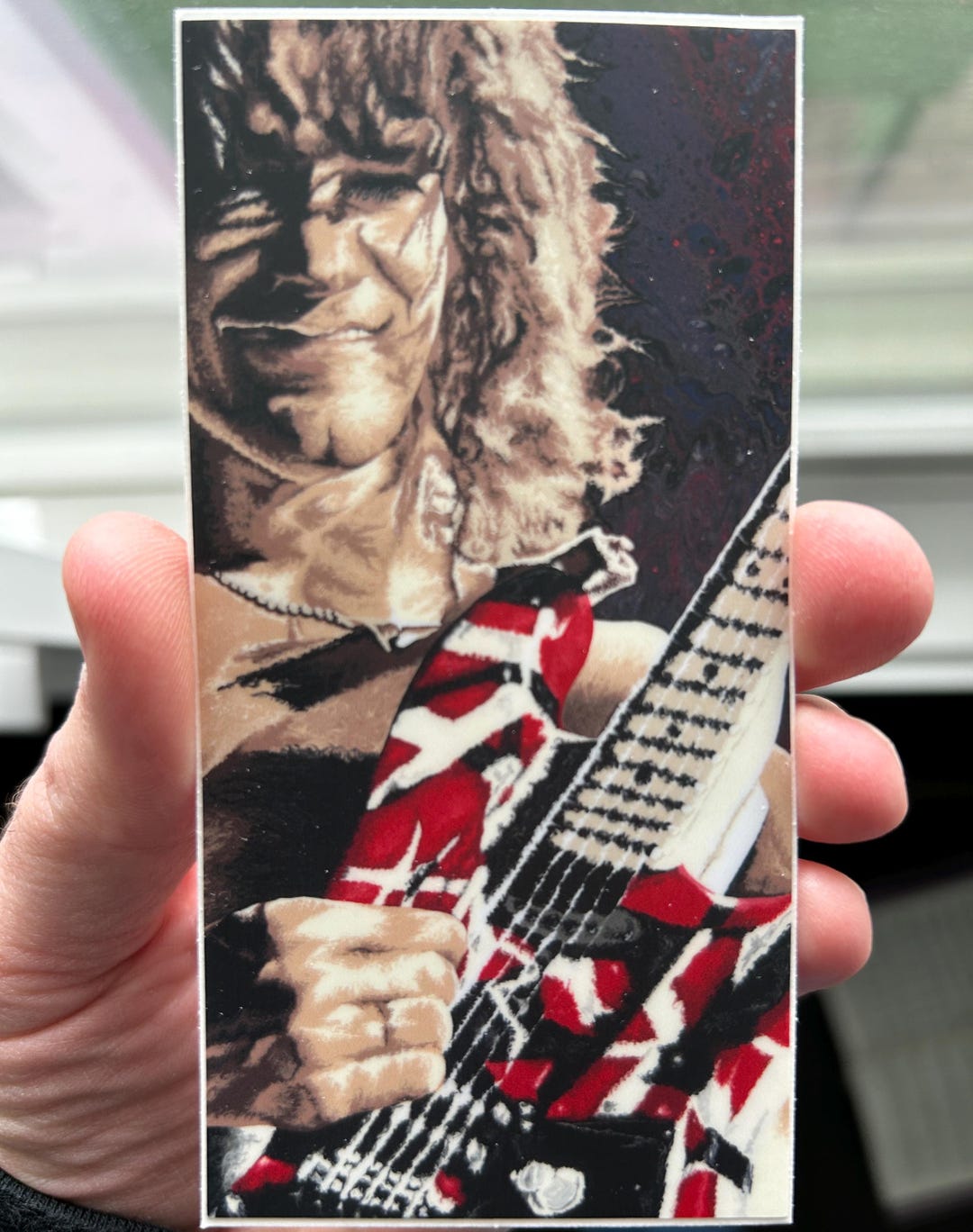 Sticker - “EVH” Eddie Van Halen 5”x2.5” - Etsy