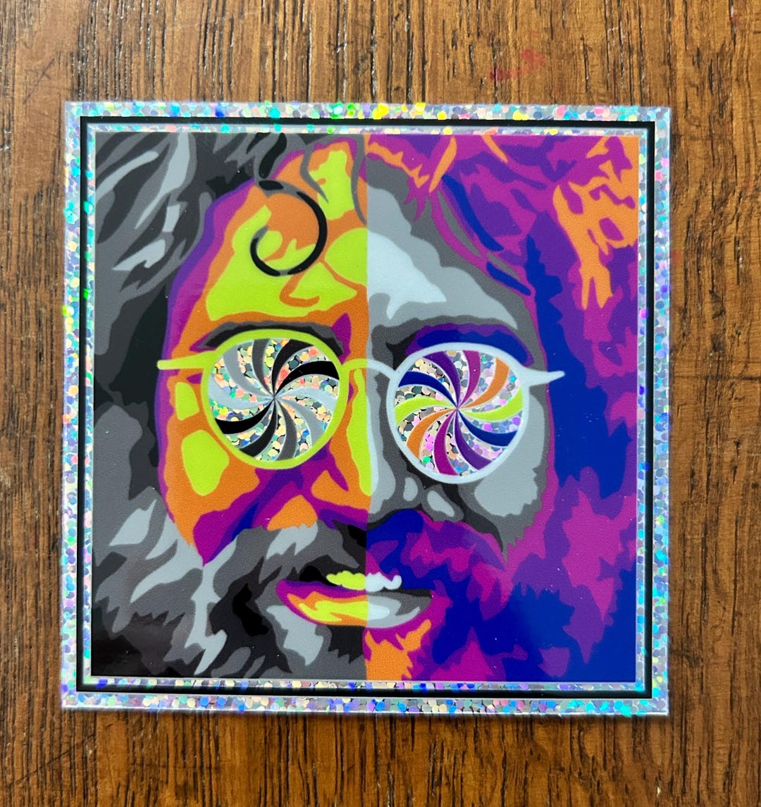 Sticker - “touch of Grey” Jerry Garcia 3” Glitter - Etsy