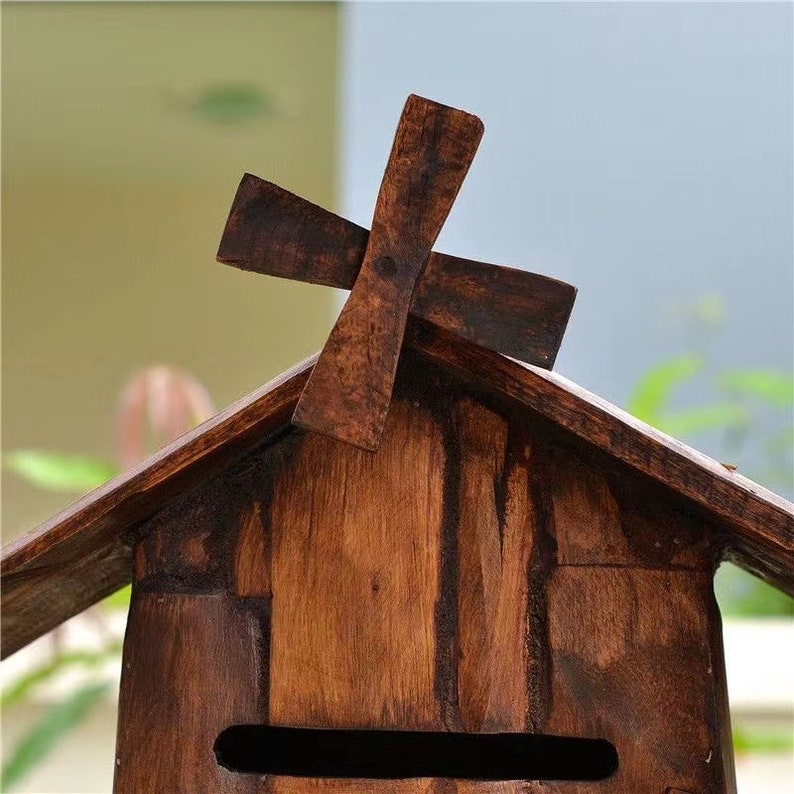 Large Vintage Style Rustic Farmhouse Wooden Mailbox. One of a - Etsy