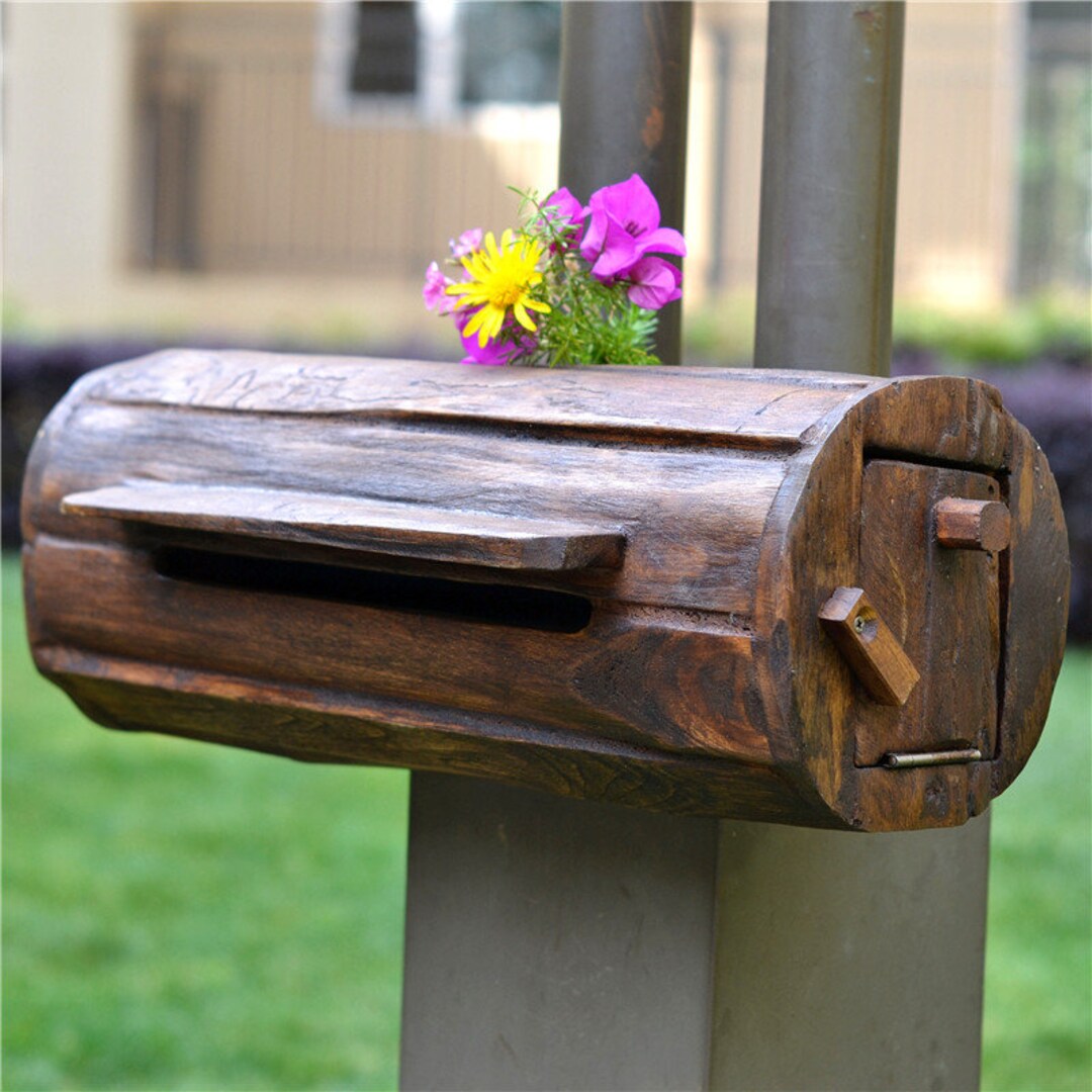 Vintage Style Rustic Farmhouse Mailbox Custom Wooden Mailbox - Etsy