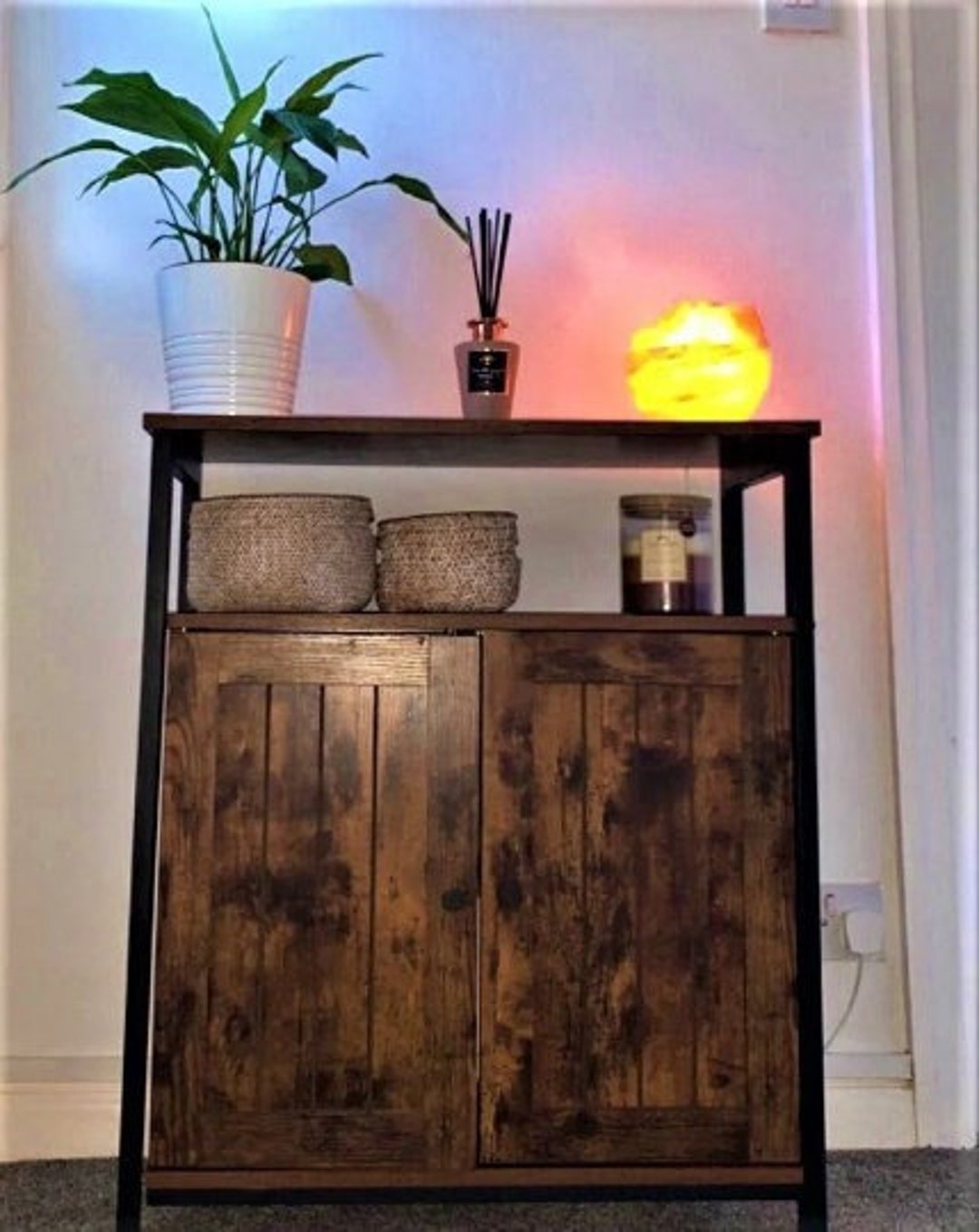 Industrial Storage Cabinet, Rustic Storage Cupboard, Living Room ...