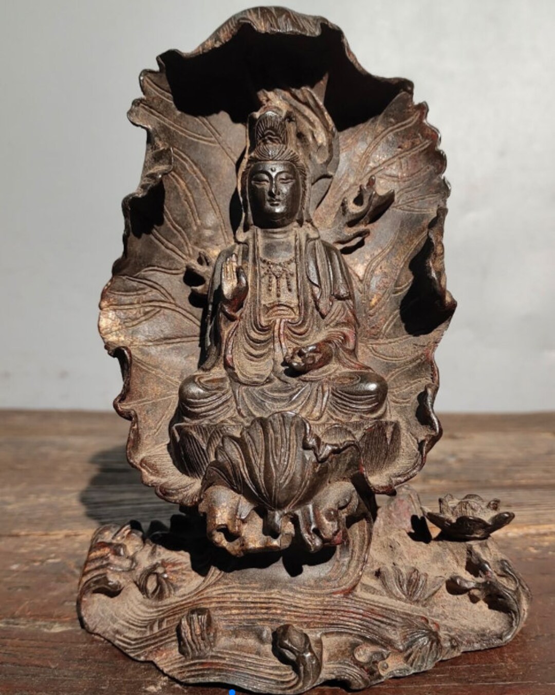 Chinese Collection Copper Hand Carved Pure Copper Guanyin - Etsy