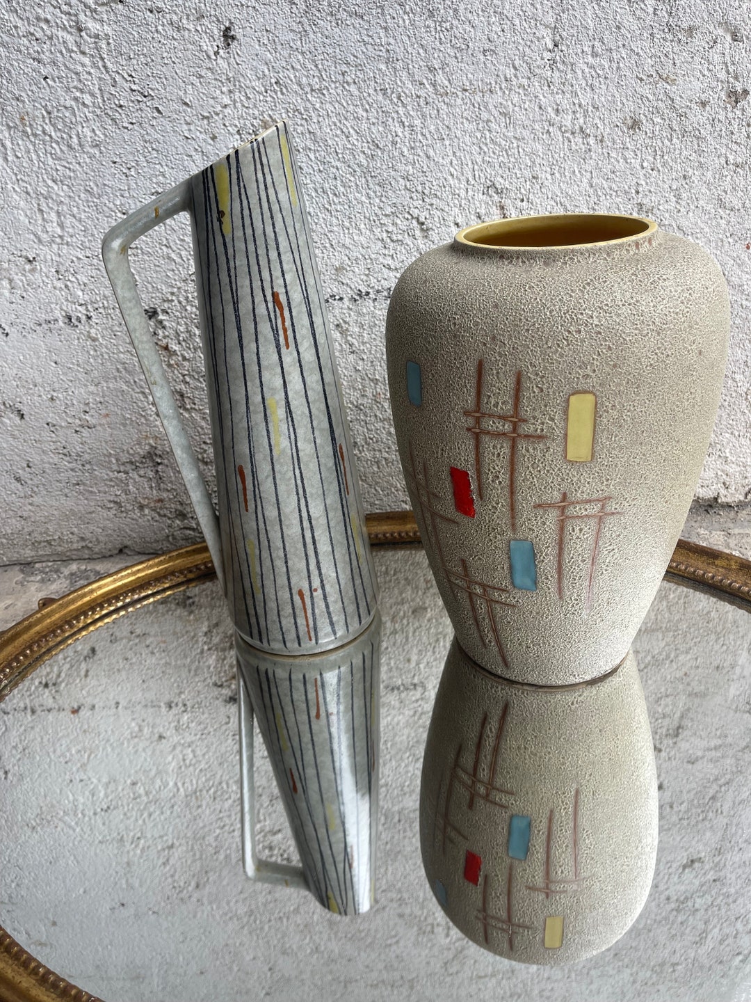Set of 2 Foreign Keramik Vases. 1950s Germany. Mid Century Design. - Etsy