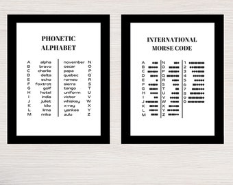 MORSE CODE POSTER, Morse Alphabet, Chart for Homeschool, Classroom ...