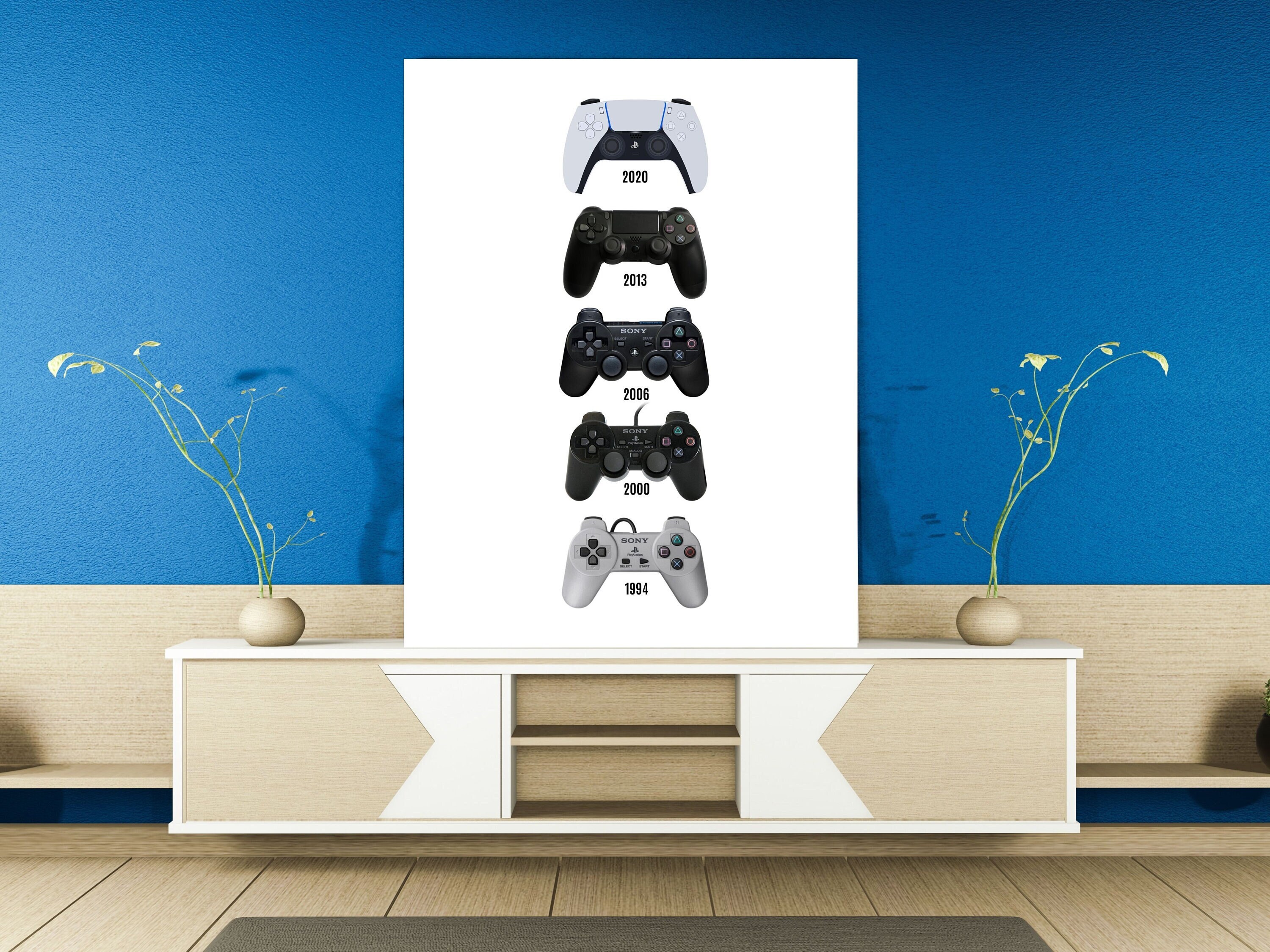 Ps Controller Evolution Poster, Gamer Gifts, Playstation Gamer ...