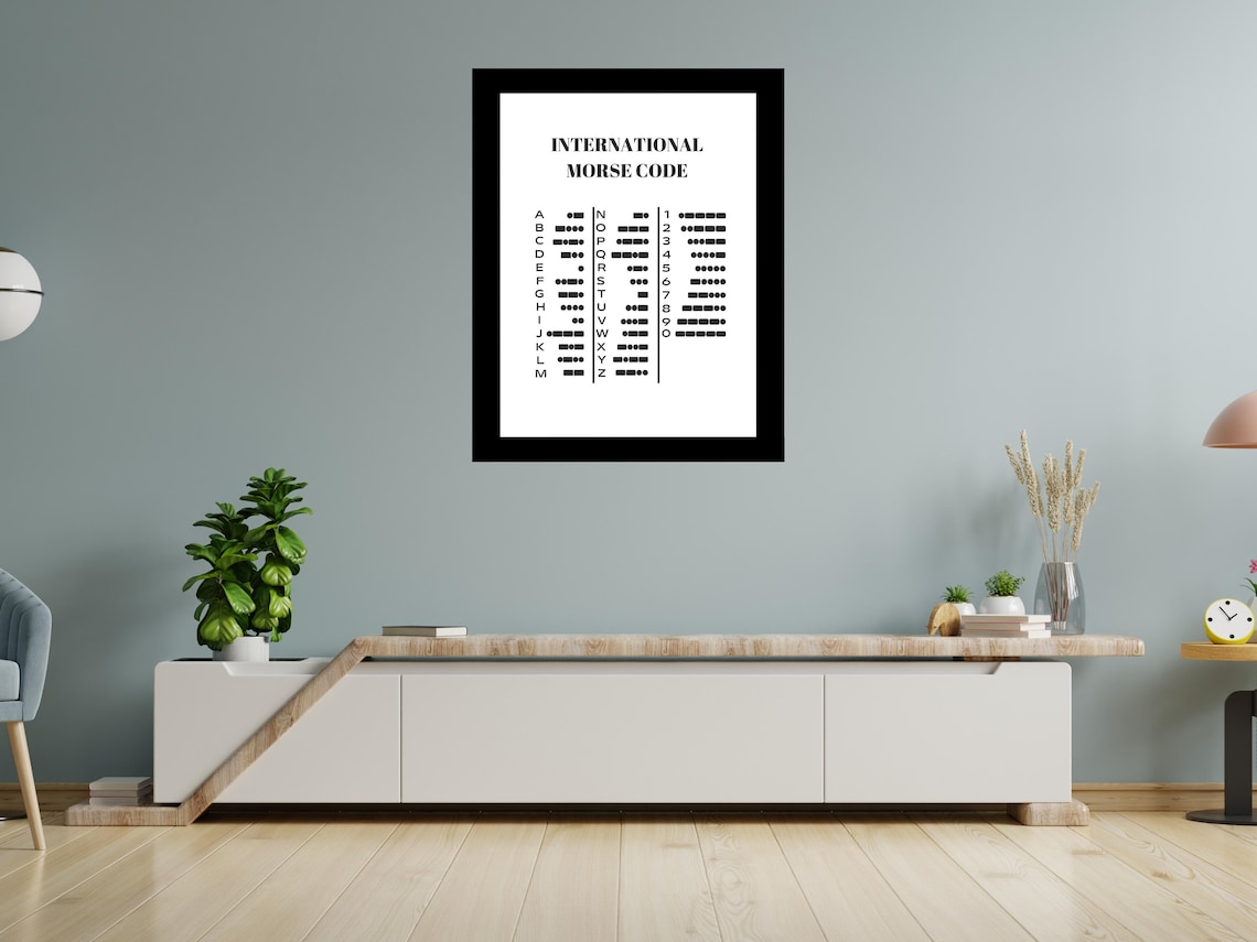 Morse Code Poster Morse Code Wall Art Morse Code Learn - Etsy