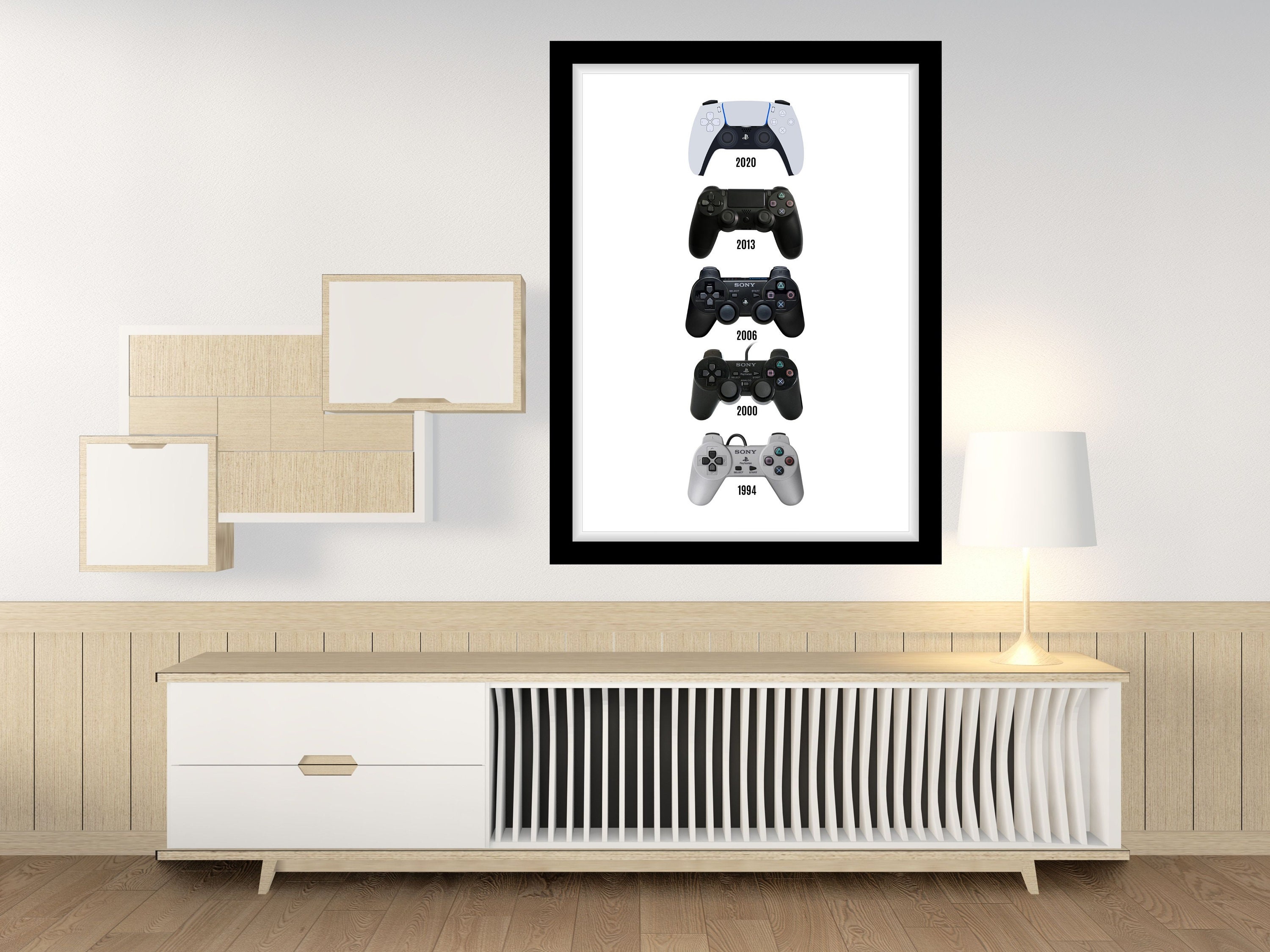 Ps Controller Evolution Poster, Gamer Gifts, Playstation Gamer ...