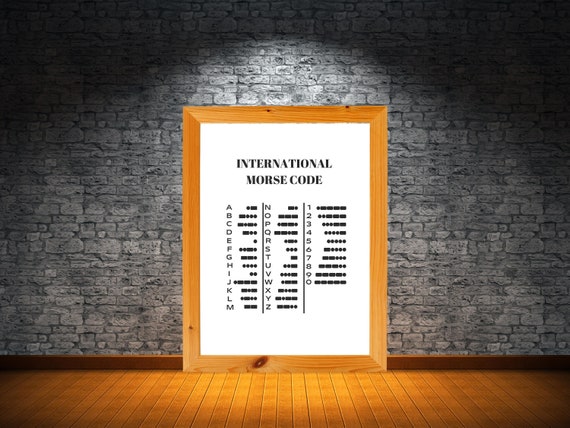 Morse Code Poster Morse Code Wall Art Morse Code Learn - Etsy