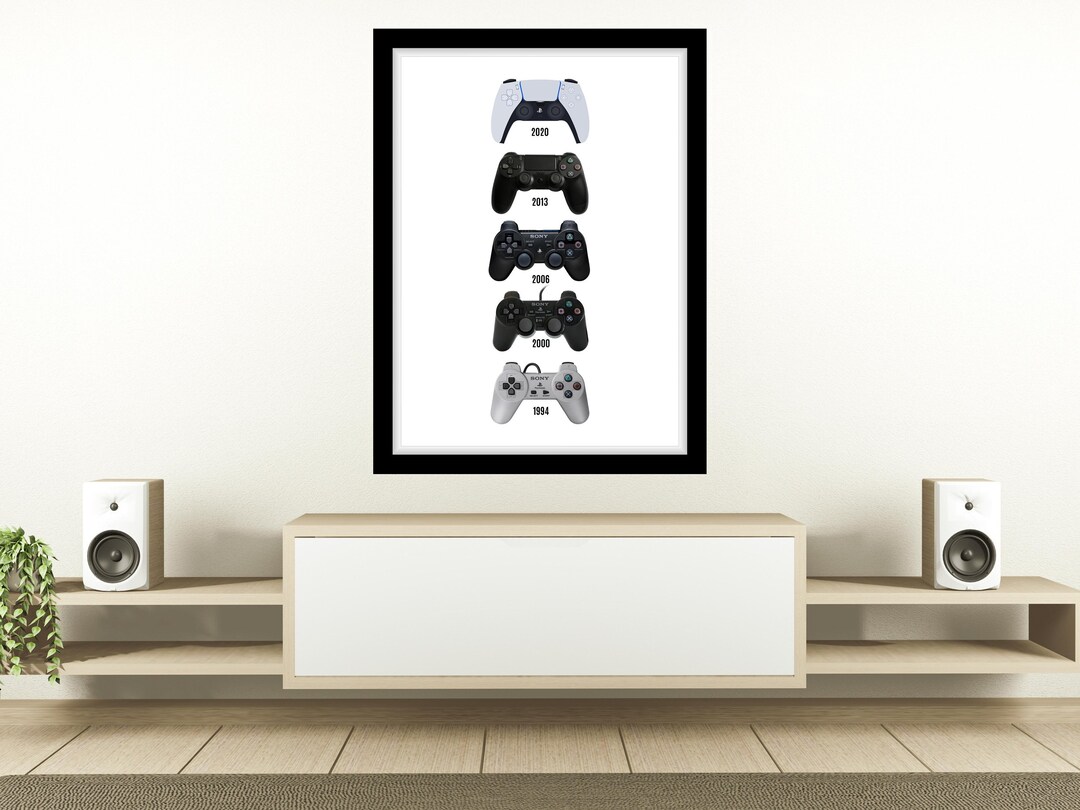 Ps Controller Evolution Poster, Gamer Gifts, Playstation Gamer ...