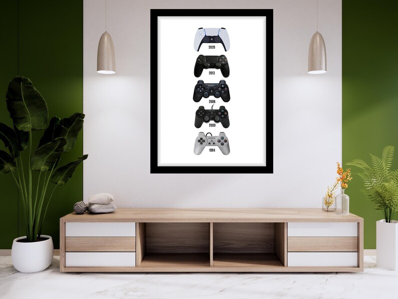 Ps Controller Evolution Poster, Gamer Gifts, Playstation Gamer ...