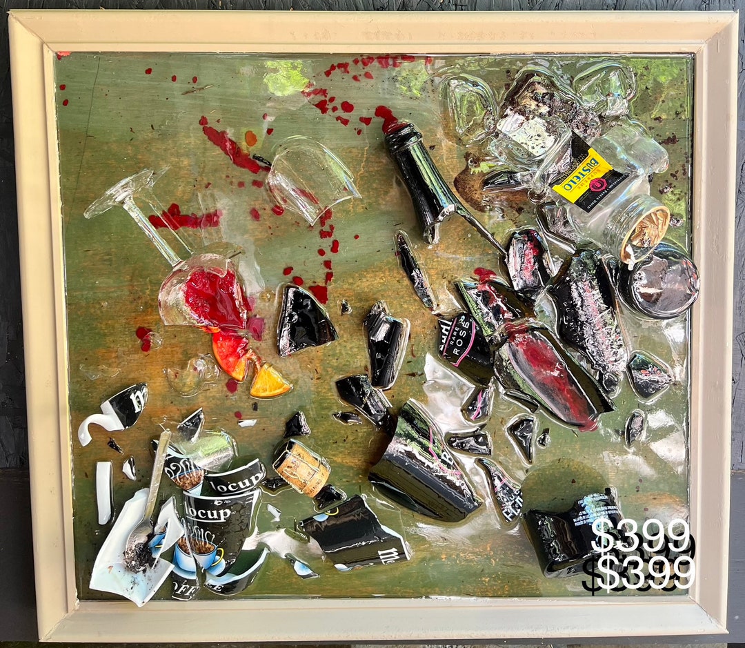 3D Glass Art Déco Original Artwork Libations Deviation - Etsy