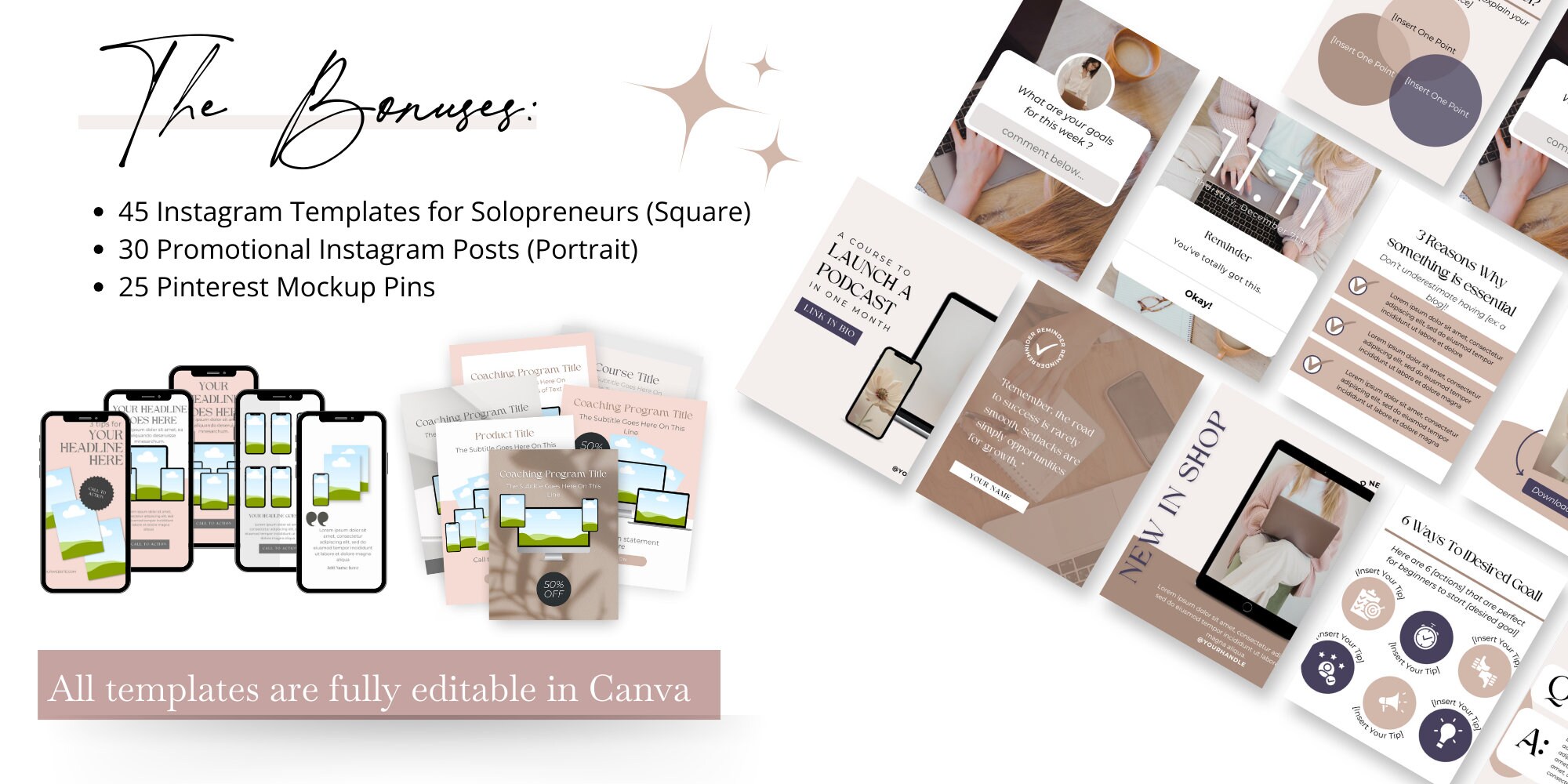 Mockup Canva Template Bundle | 150 Mock up Digital Product Templates ...