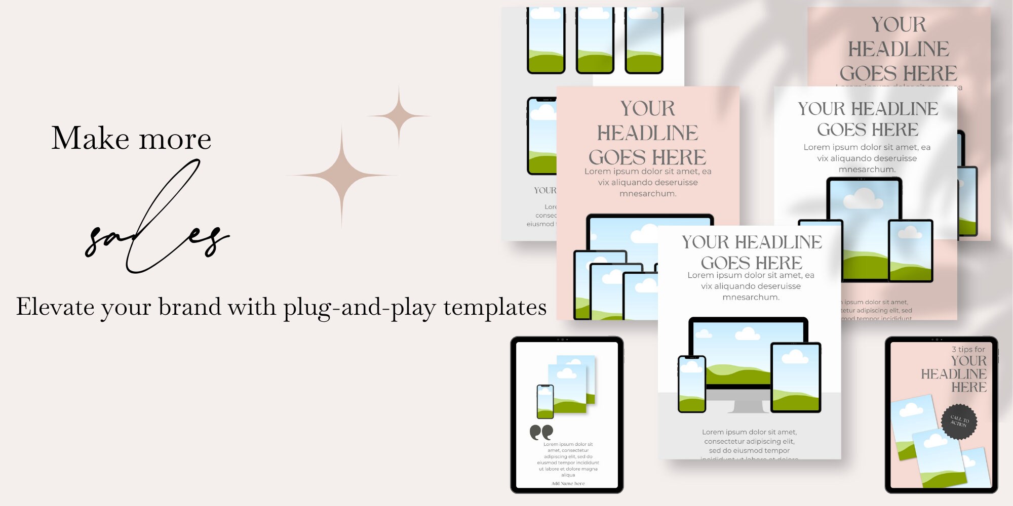 Mockup Canva Template Bundle | 150 Mock up Digital Product Templates ...