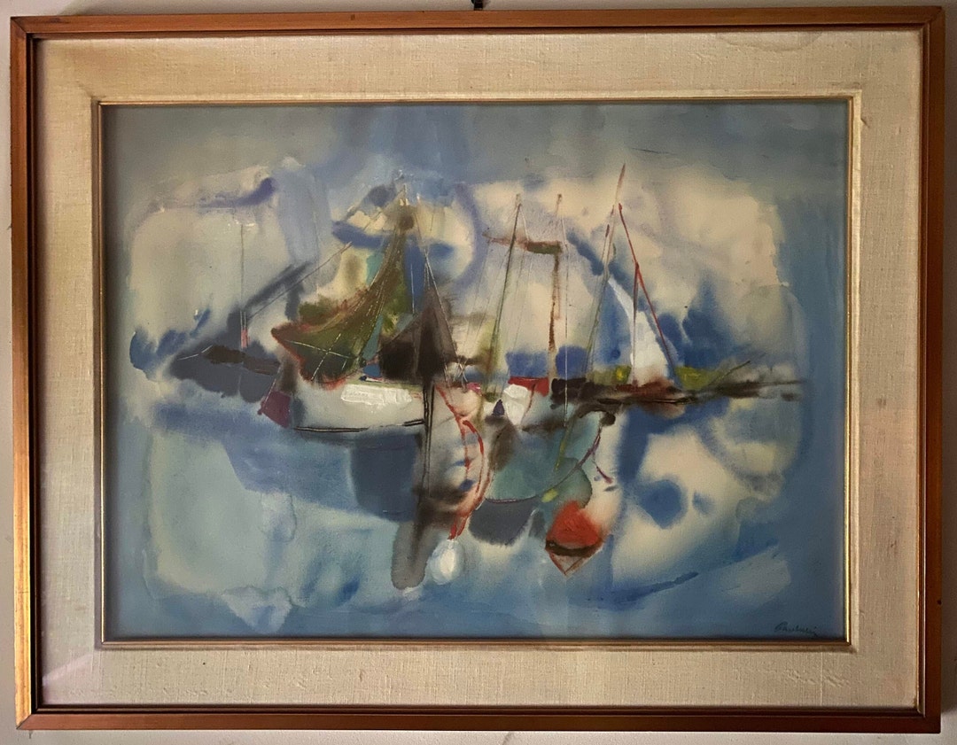Paulucci Enrico Sailing Ship Watercolor on Mixed Media Paper - Etsy