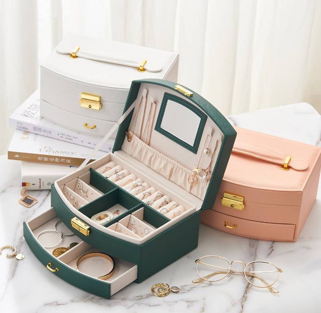 Jewellery Box-jewelry Organizer-jewelry Ring Box Case-travel Box-girls ...