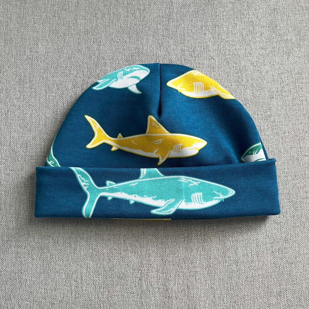 Baby Hat | Neon Sharks Knit - Etsy