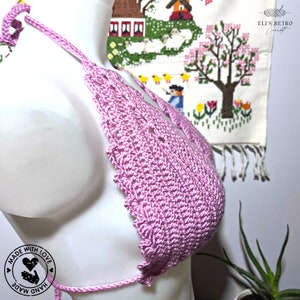 Handmade Crochet Boho Style Pink Bikini Topfestival - Etsy