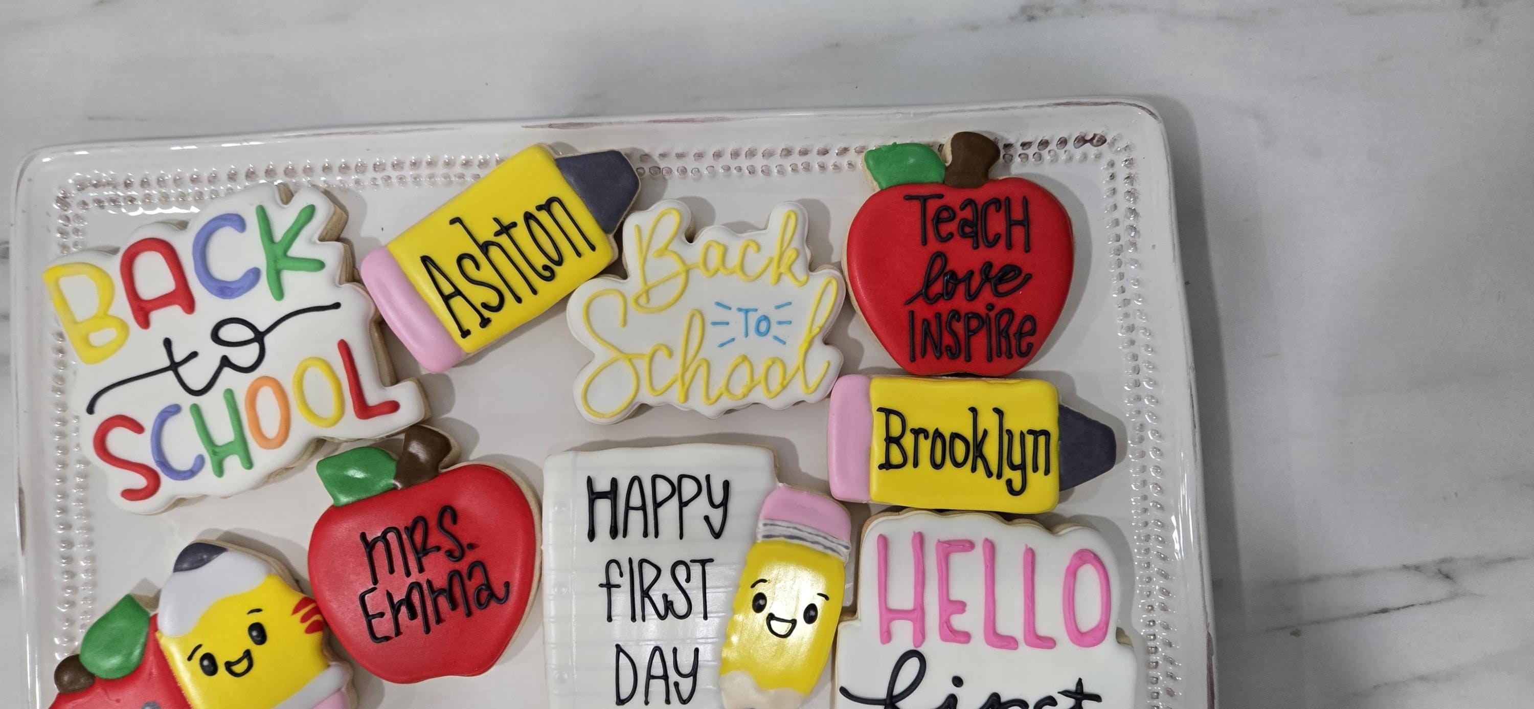Back to School Cookies – Custom Sugar Cookies – Teacher Gift – Edible ...