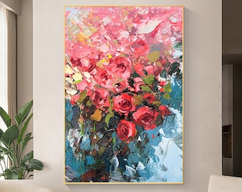 Abstract Rose Painting Art - Etsy