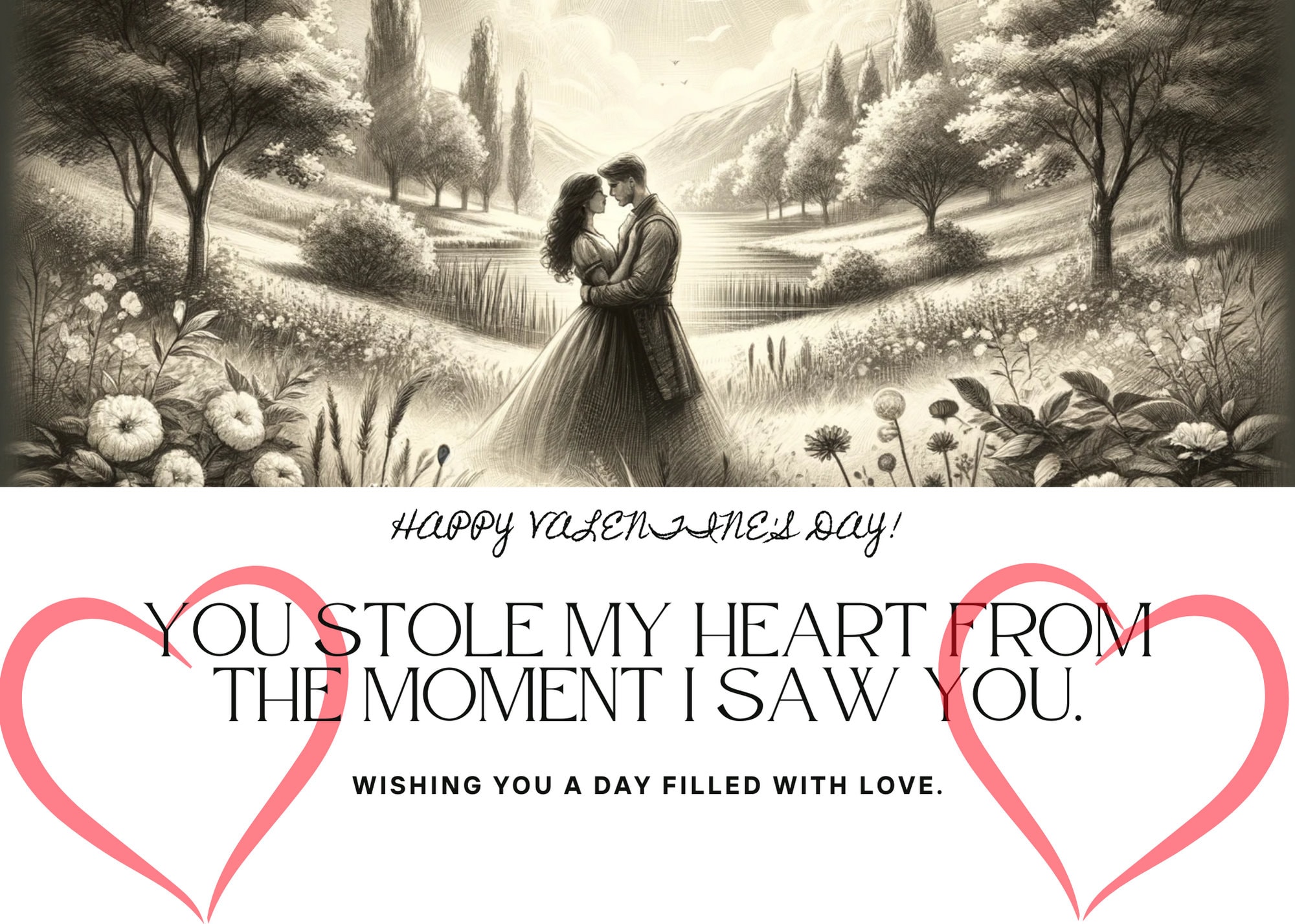 Printable Valentines Card.romantic Printable Valentines Card ...