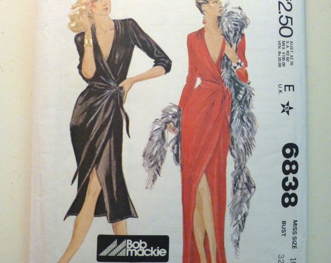 Mccall's Sewing Pattern, Vintage 1979, Bob Mackie, Wrap Dress for ...