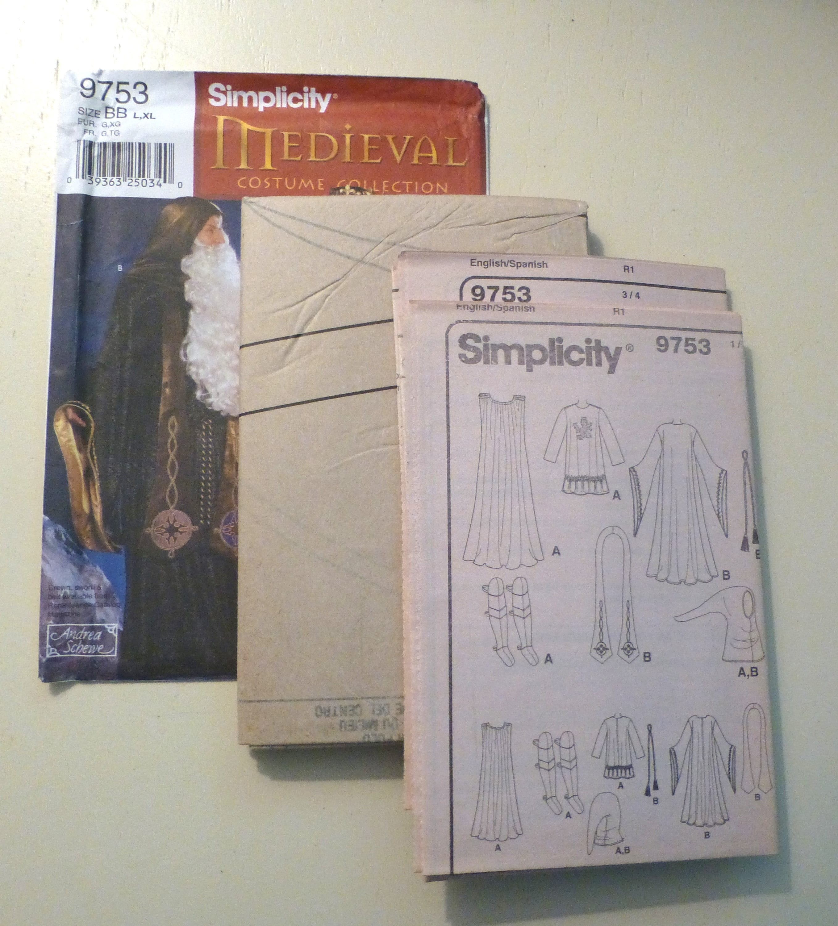 Medieval Costume Sewing Pattern: King Arthur, Merlin, Knight ...