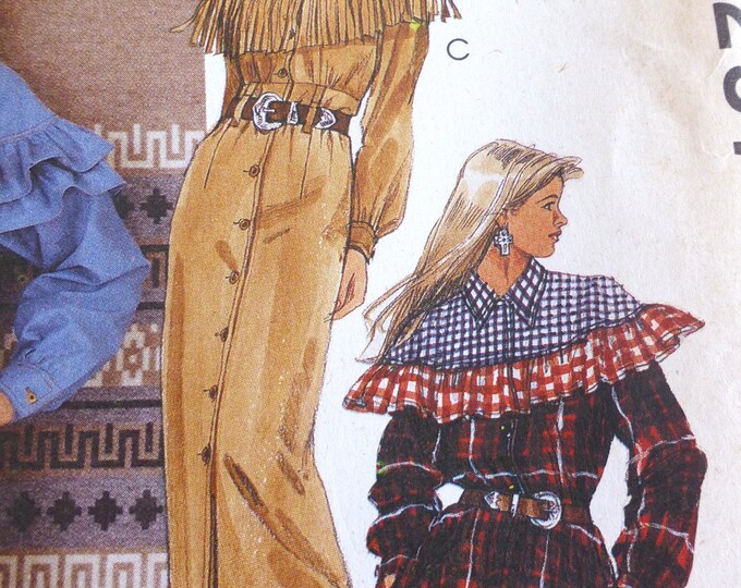 Mccall's Sewing Pattern 7237, Uncut, Mcc Old West Brand Yoked Dress ...