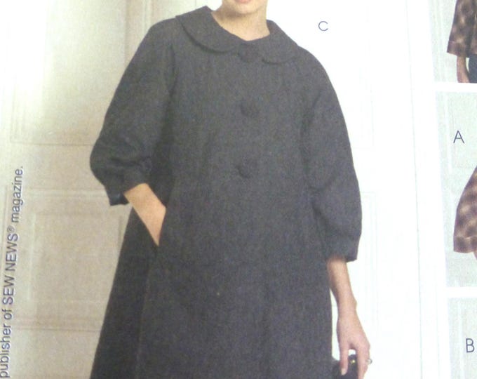 Mccall's Sewing Pattern M5480,uncut,retro Style Swing Coat Pattern ...