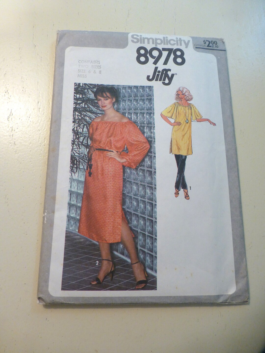 Simplicity Sewing Pattern,vintage 1979, Jiffy, Pullover Tunic or Dress ...