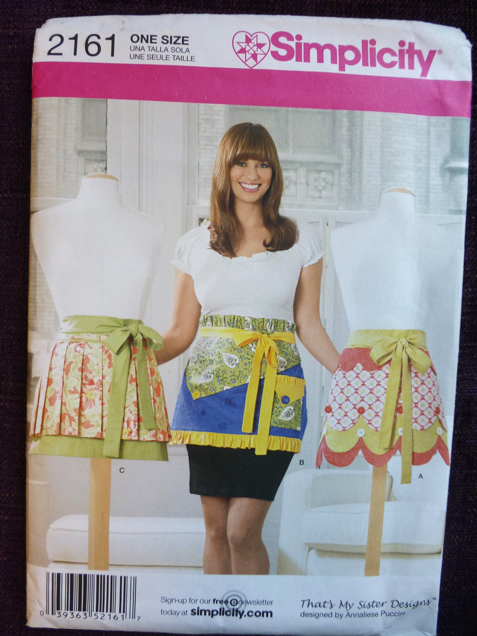Simplicity Sewing Pattern 2161, Uncut FF, Half Aprons Pleated ...