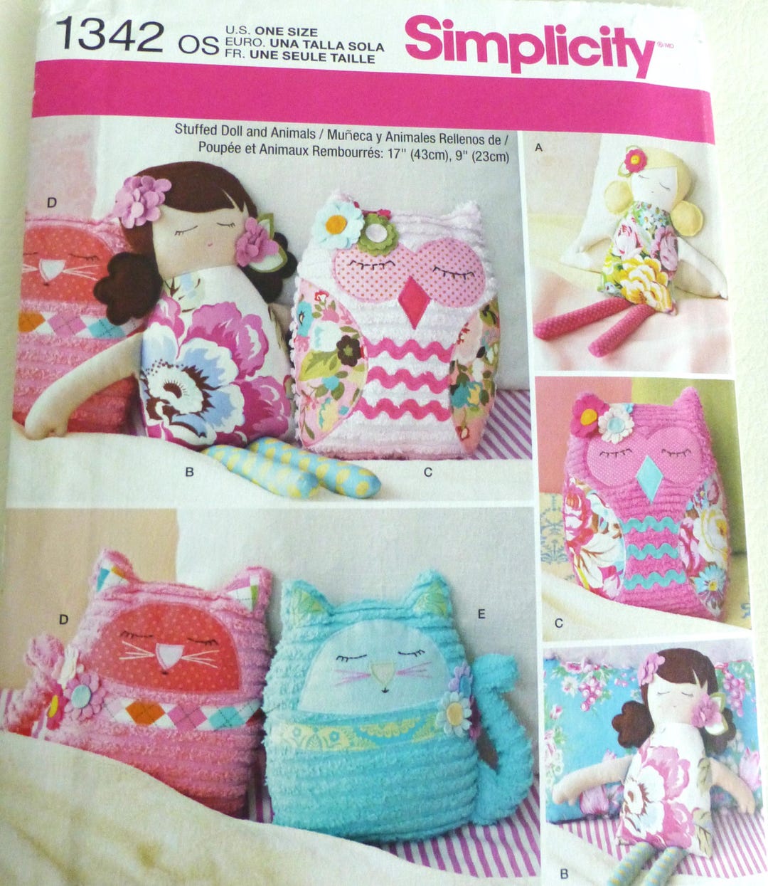 Simplicity Sewing Pattern 1342 Uncut Emmi's Cottage 17" Doll Pattern 9 ...
