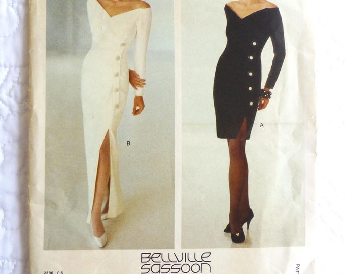 Vogue Sewing Pattern 2596: Bellville Sassoon Off-shoulder Dress, Sizes ...