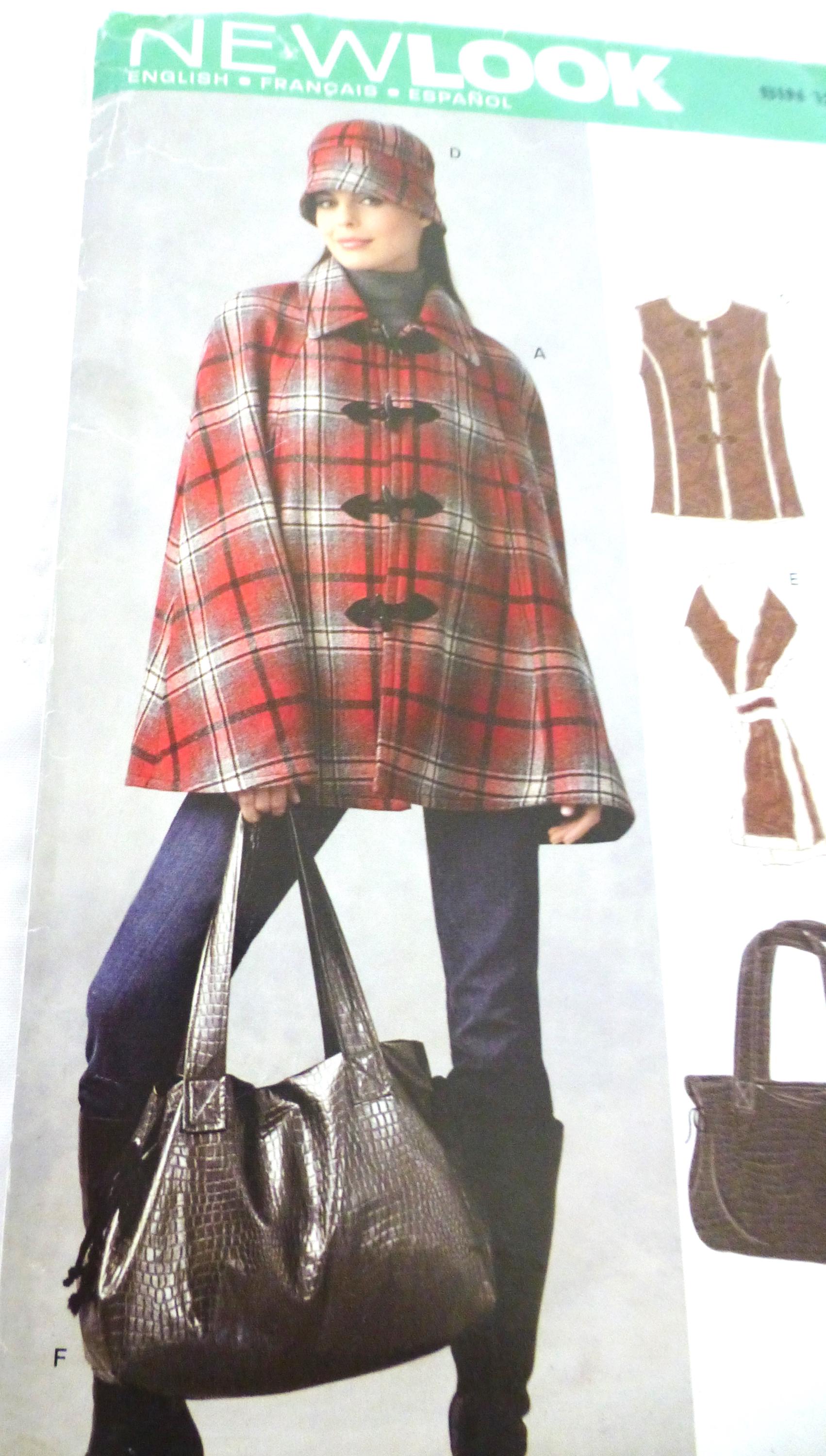 New Look Sewing Pattern 6658, Uncut, Missses Cape Pattern, Hat Pattern ...