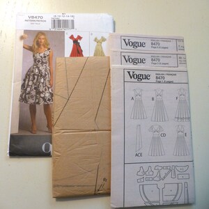 Vogue Sewing Pattern, Easy Options, Misses Dress- Fitted Bodice With ...