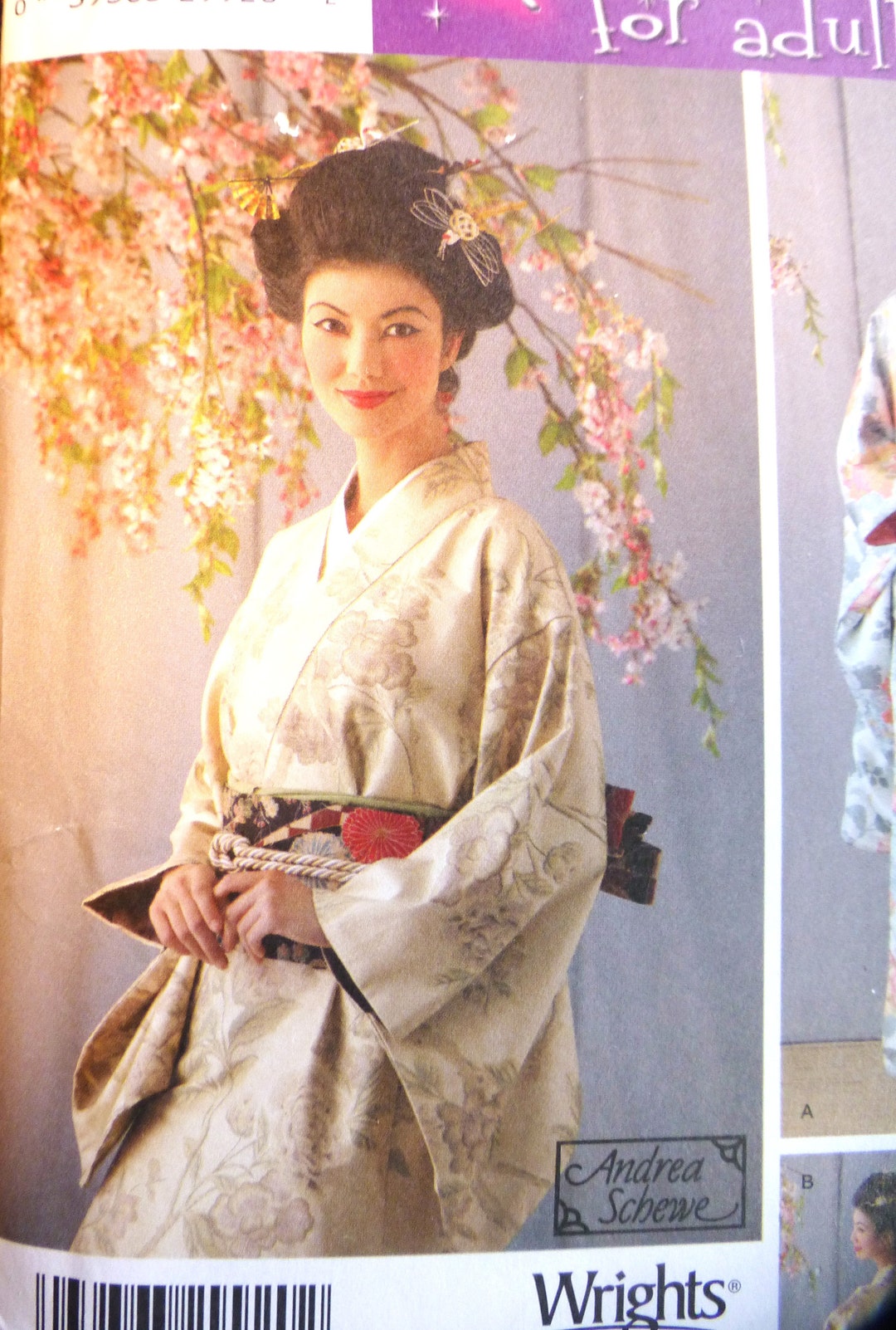 Simplicity Sewing Pattern 4080, Beautiful Geisha Kimono Obi Belt Dickie Bustle Misses Size 6-12 ...