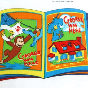 Cut and Sew Fabric Panel, Curious George Sewing Panel, Story Book or ...