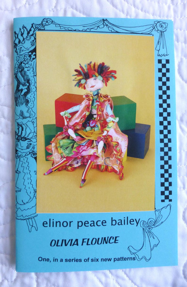 Elinor Peace Bailey Doll Sewing Pattern, Olivia Flounce Doll Sewing ...