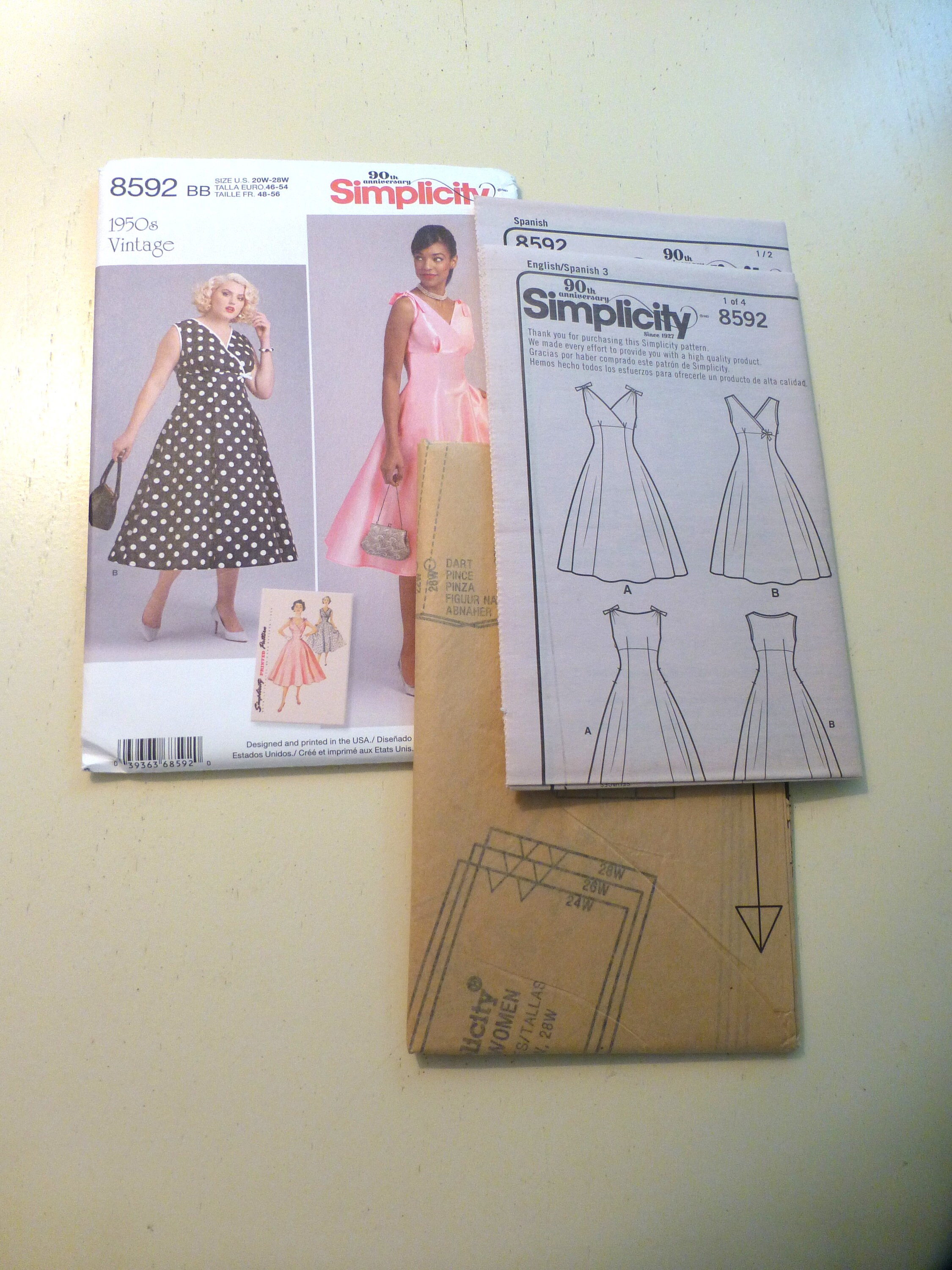 Simplicity Sewing Pattern 8592 1950's Design Reissued - Etsy