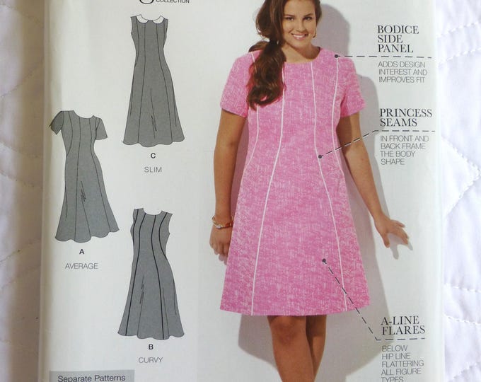 Simplicity Sewing Pattern #1458,uncut FF, Amazing Fit, Flattering Dress ...