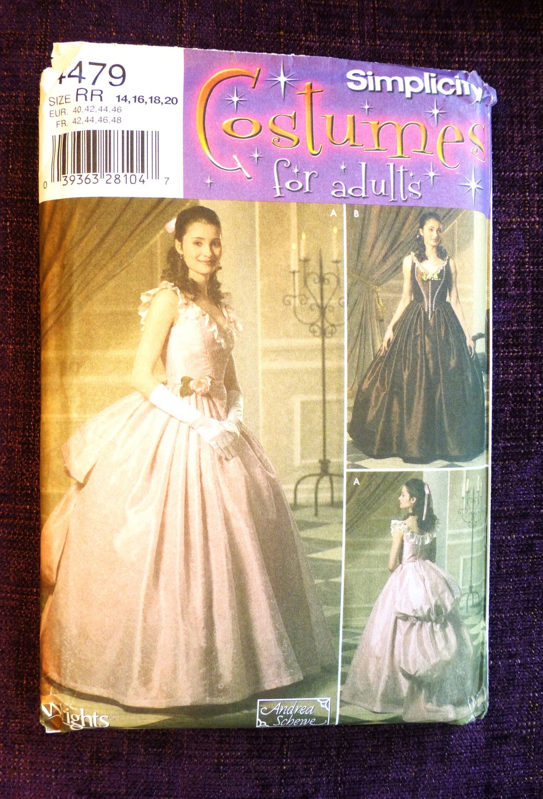 Simplicity Sewing Pattern 4479, Gone With the Wind Era Misses Gown ...