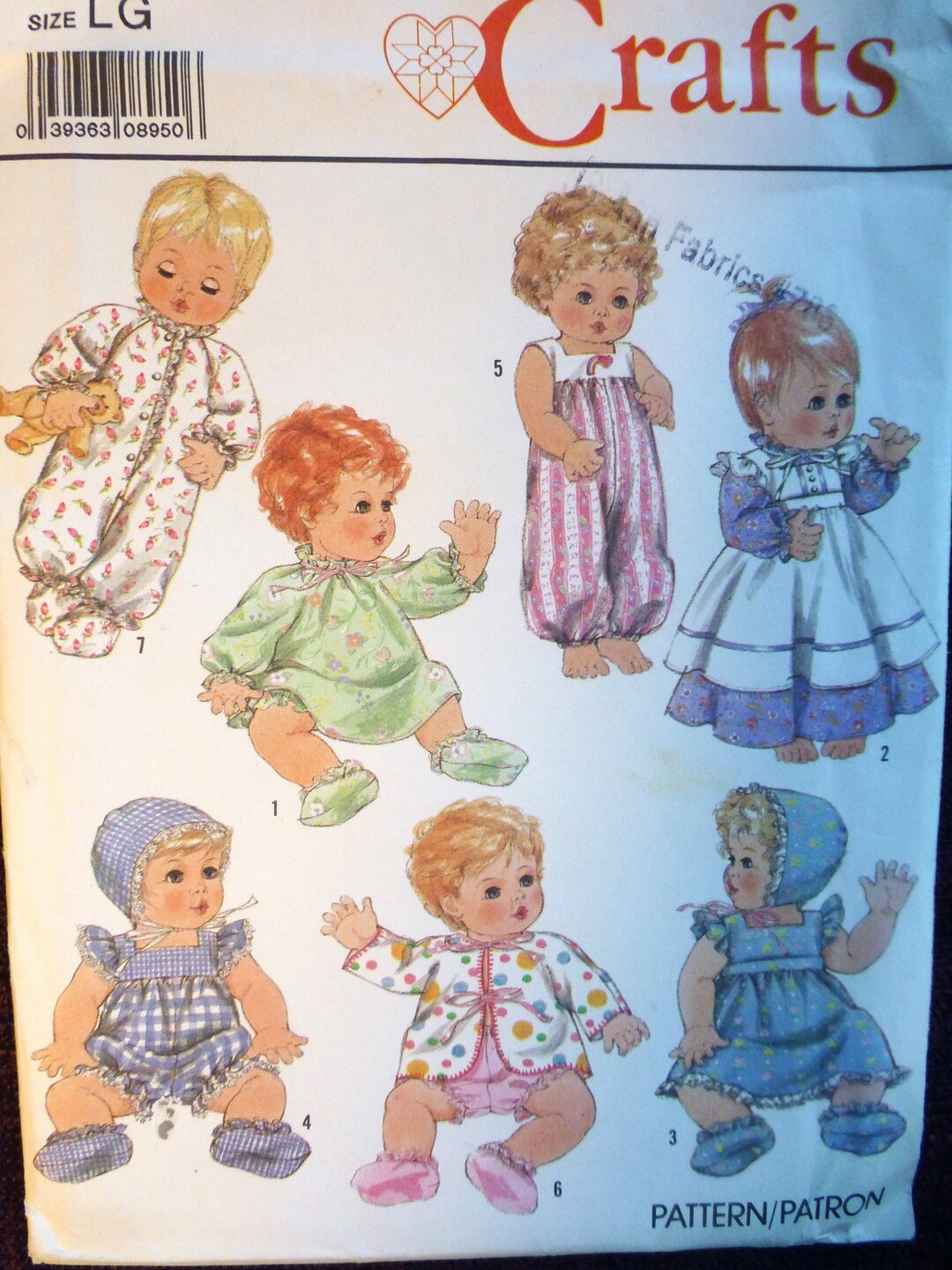 Simplicity Sewing Pattern 9144, Wardrobe for a Large 17" to 18" Baby ...