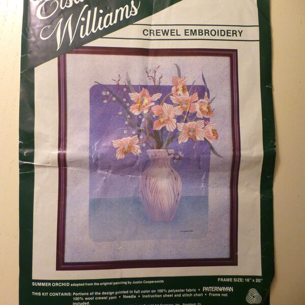 Elsa Williams Crewel Embroidery Kits - Etsy
